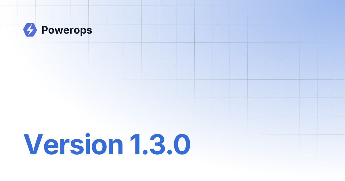 Version 1.3.0 | Powerops