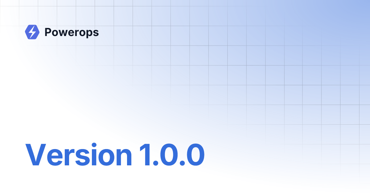 Version 1.0.0 | Powerops