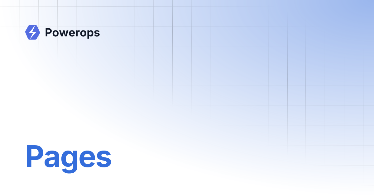 Pages | Powerops Pages | Powerops